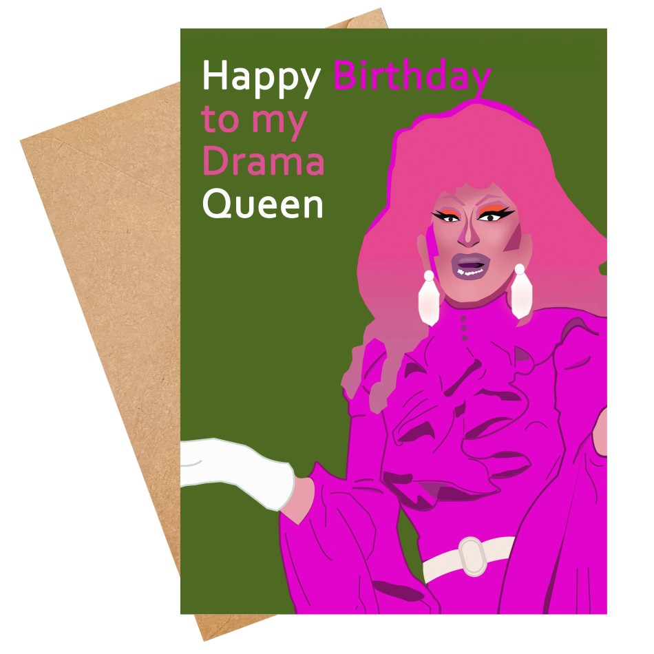 Greeting card "Happy Birthday, to my Drama Queen" - Enigma | Elephant ...