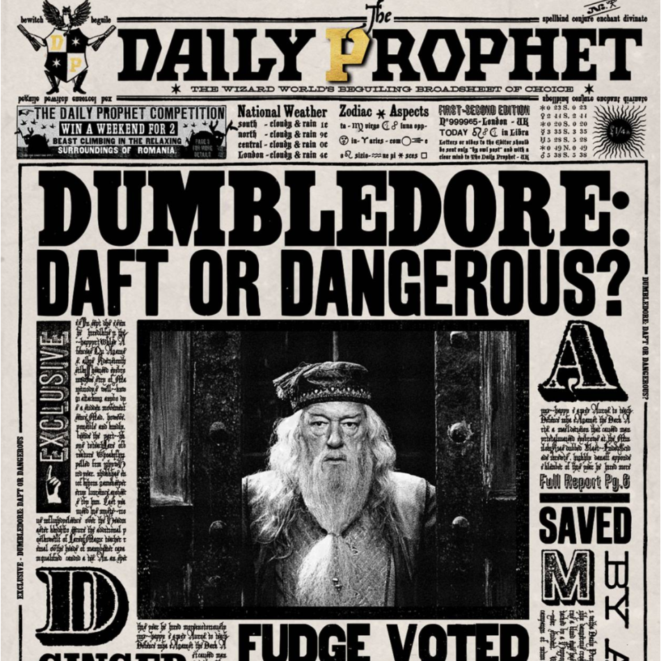 Dumbledore - Daft or Dangerous? Lenticular Card | Elephant Bookstore
