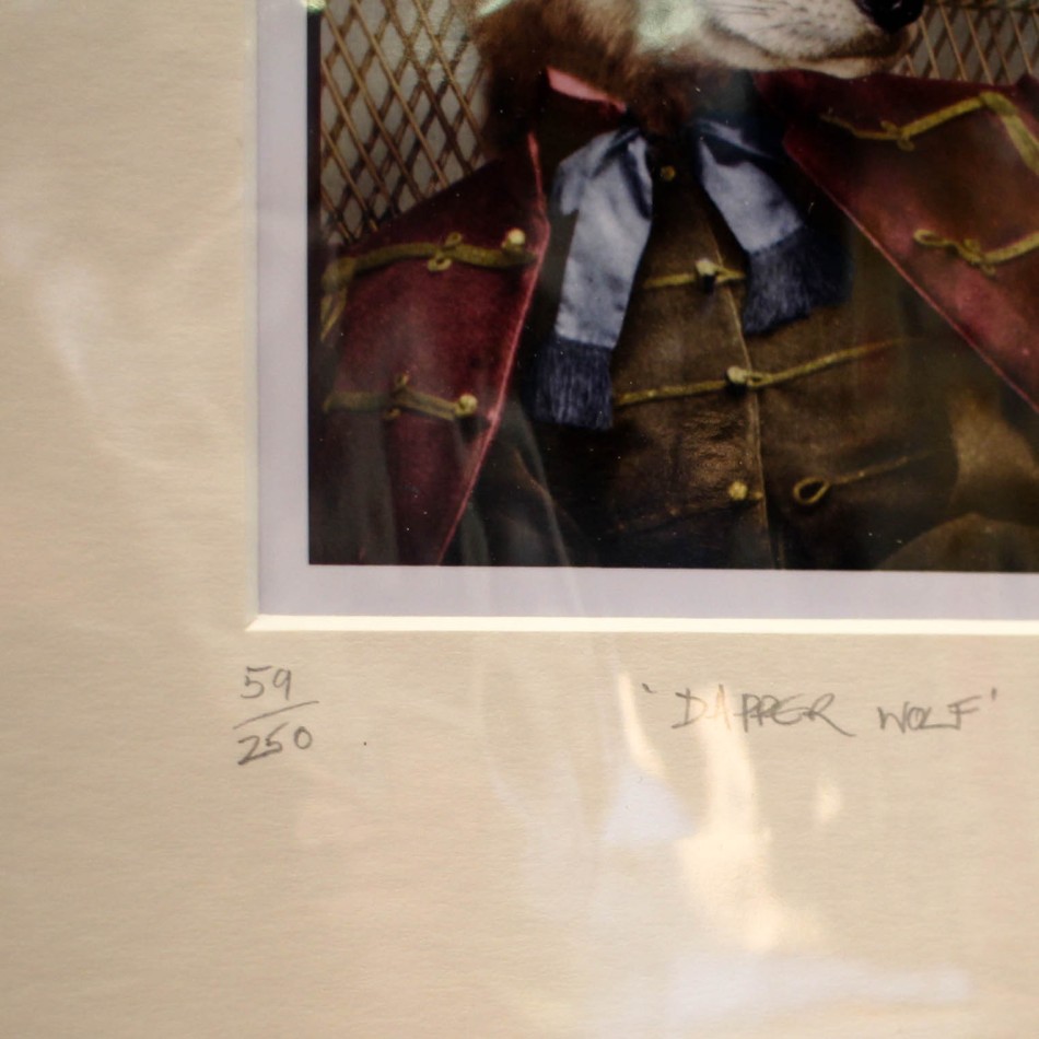 Подписан Лимитиран Принт Adrian Higgins Dapper Wolf | Elephant Bookstore